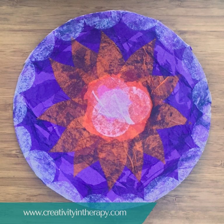 Tissue Paper Collage Mandala | Creativity in Therapy | Carolyn ...