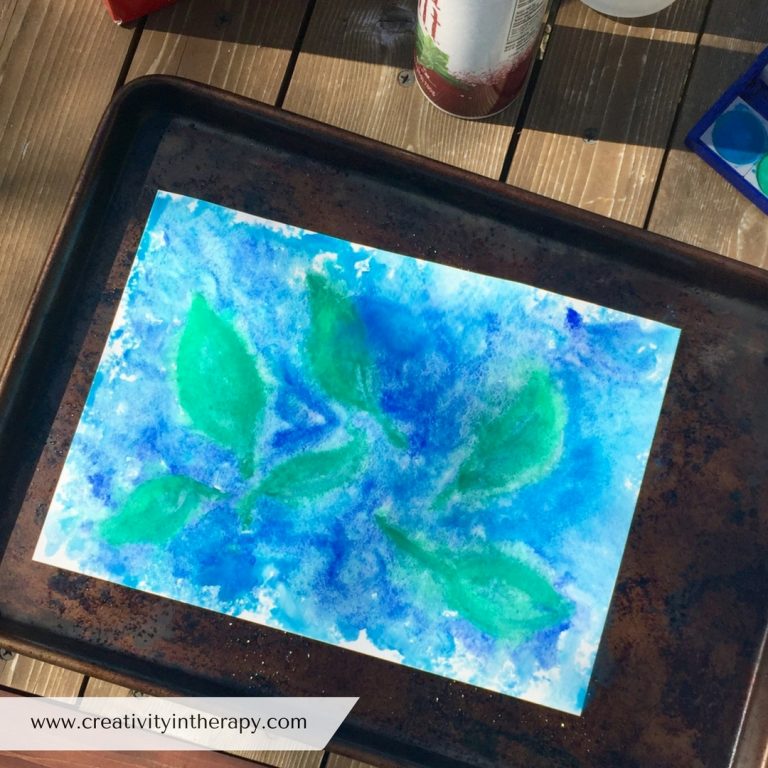 Salt & Watercolor Painting - Creativity in Therapy