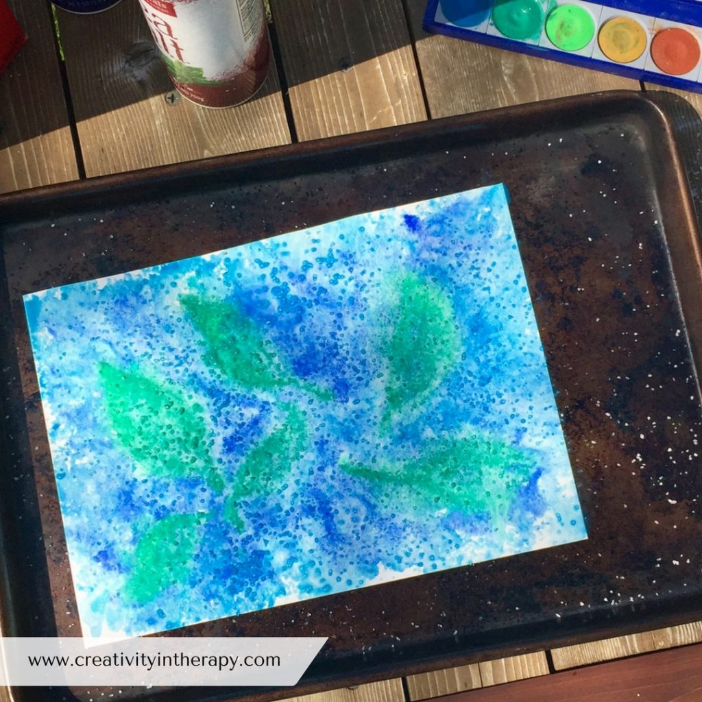 Salt & Watercolor Painting - Creativity in Therapy