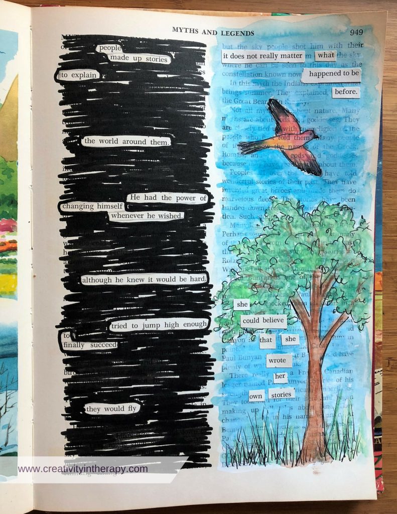Blackout Poetry and Altered Books - Creativity in Therapy - Creativity ...