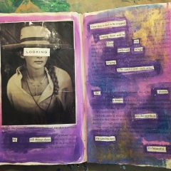 Altered Book Pages - Art & Blackout Poetry - Creativity in Therapy